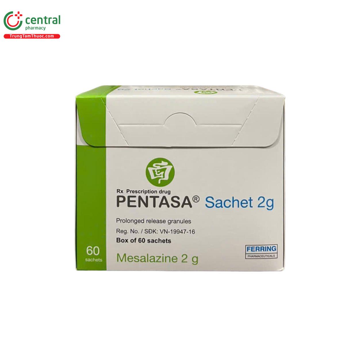 [CHÍNH HÃNG] Pentasa Sachet 2g: Cốm giải phóng cho tác dụng kéo dài