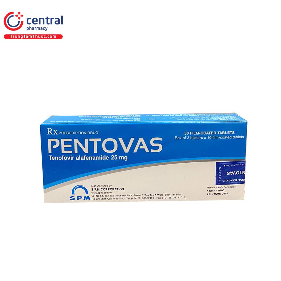 [CHÍNH HÃNG] Thuốc Pentovas 25 mg điều trị viêm gan B mãn tính