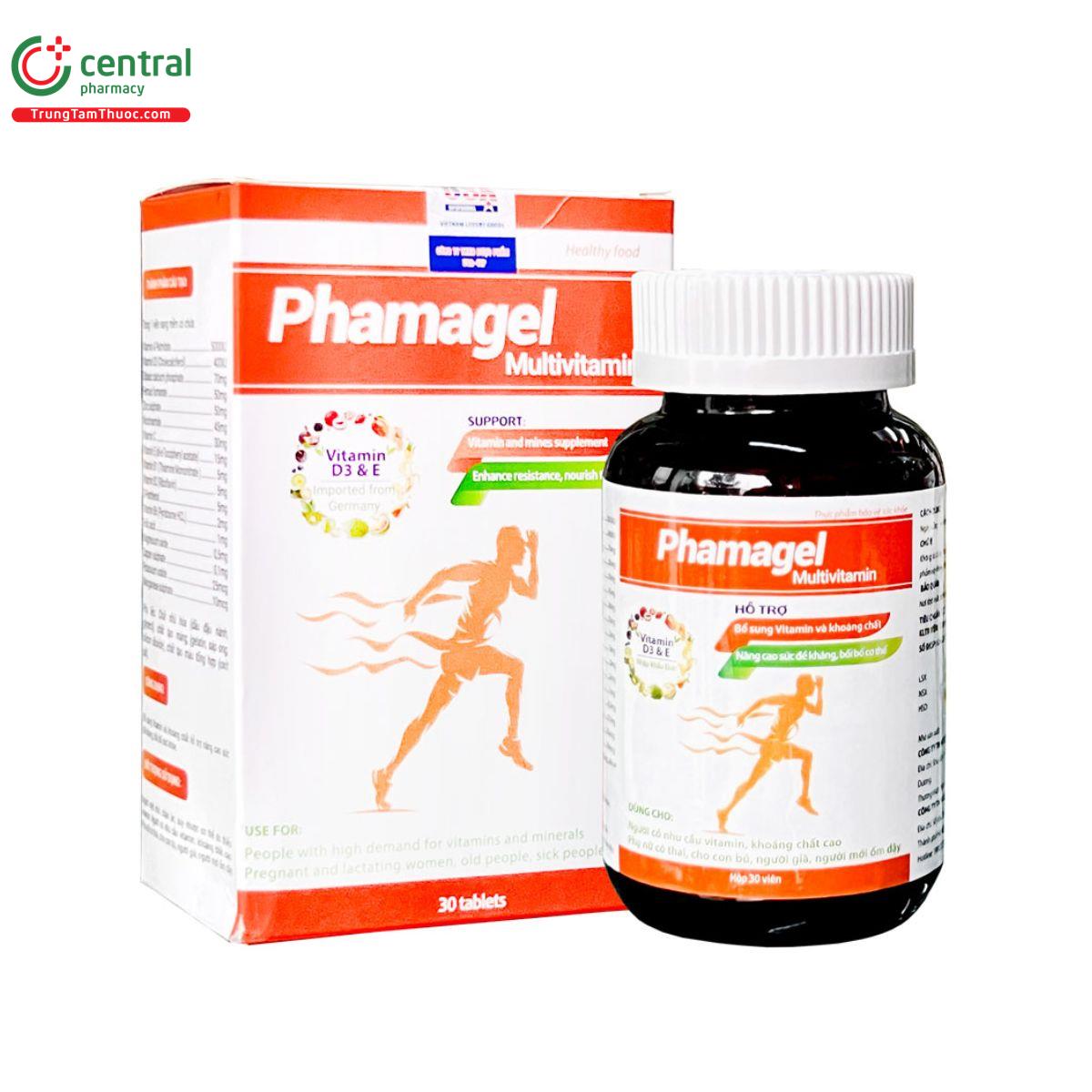 Phamagel Multivitamin (lọ 30 viên) - hỗ trợ tăng cường sức khỏe
