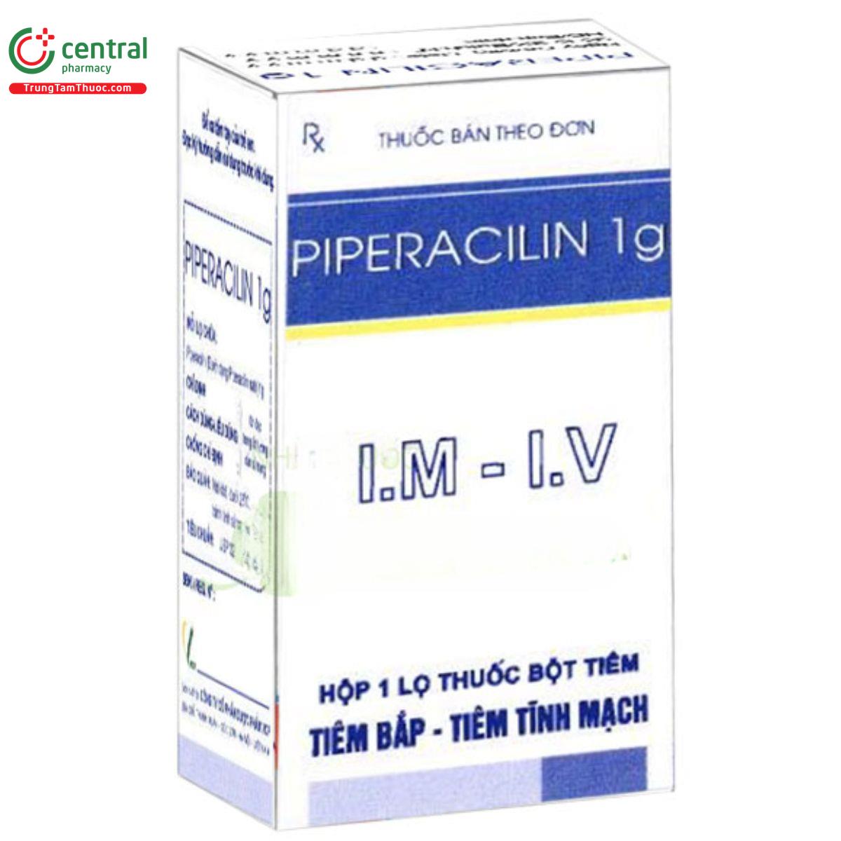 Thuốc Piperacilin 1g Dược Phẩm VCP điều trị các nhiễm khuẩn máu, nặng