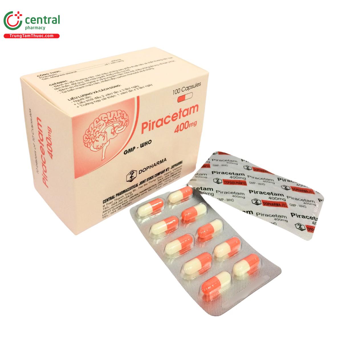 Thuốc Piracetam 400mg Dopharma - Điều trị các bệnh do tổn thương não