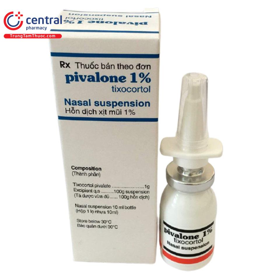 Thuốc xịt mũi Pivalone 1% 10ml hỗn dịch điều trị viêm mũi dị ứng