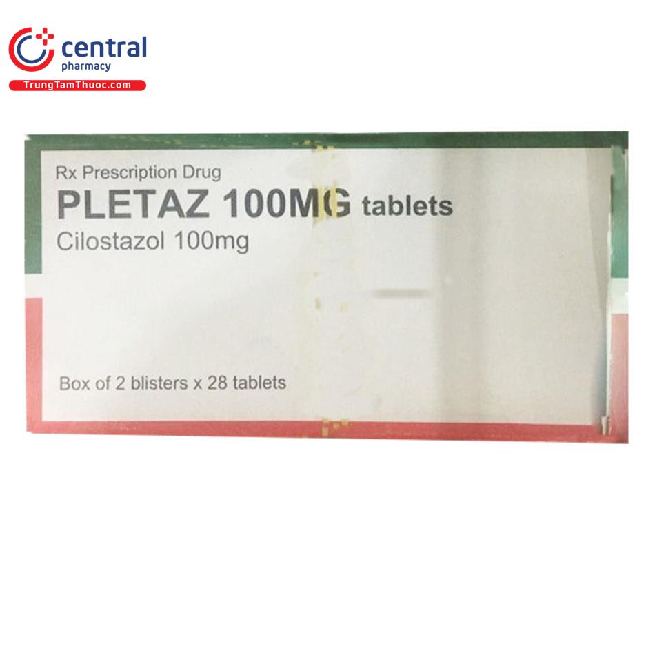 [CHÍNH HÃNG] Thuốc Pletaz 100mg Tablets ngừa đột quỵ do nhồi máu não