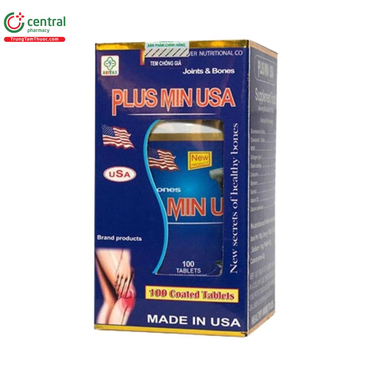 Thuốc Plus Min Usa hỗ trợ giảm đau xương khớp và cải thiện vận động