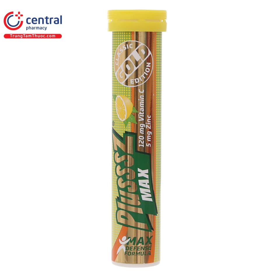 [CHÍNH HÃNG] Viên sủi Plusssz Max vitamin C + ZinC vị chanh