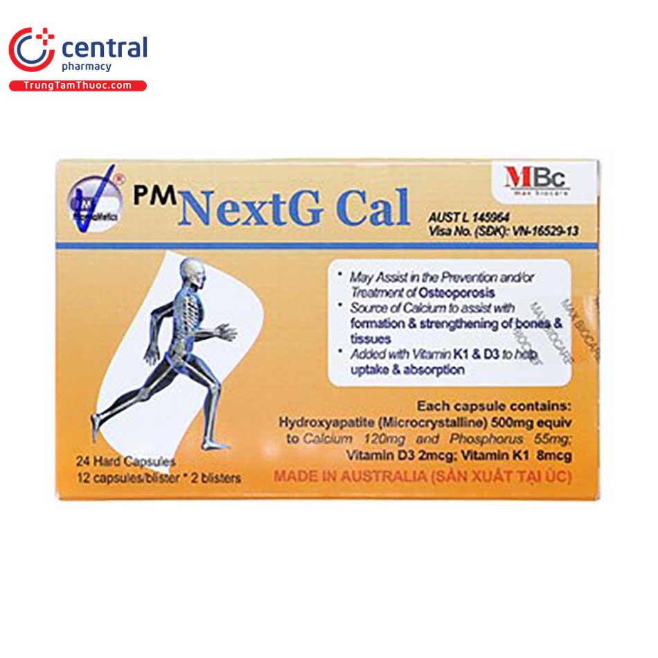 Thuốc PM NextG Cal - Bổ sung canxi cho người thiếu canxi và bà bầu