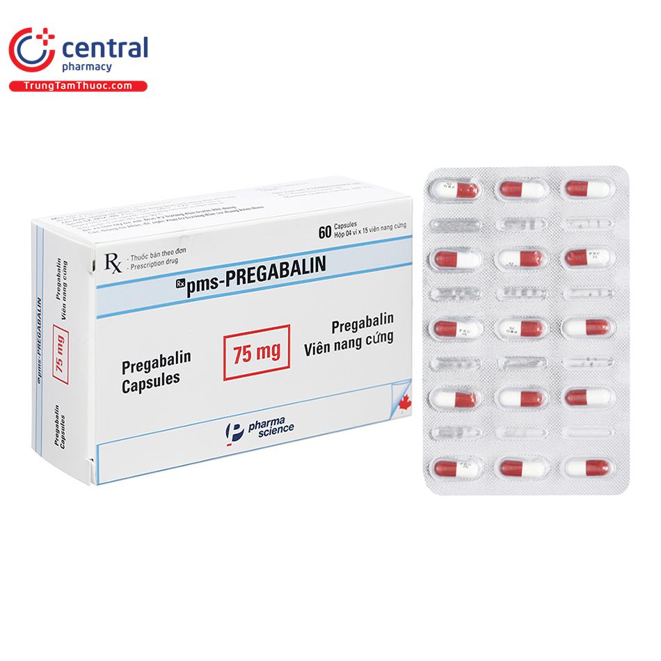 [CHÍNH HÃNG] Thuốc Pms-Pregabalin 75mg điều trị đau thần kinh
