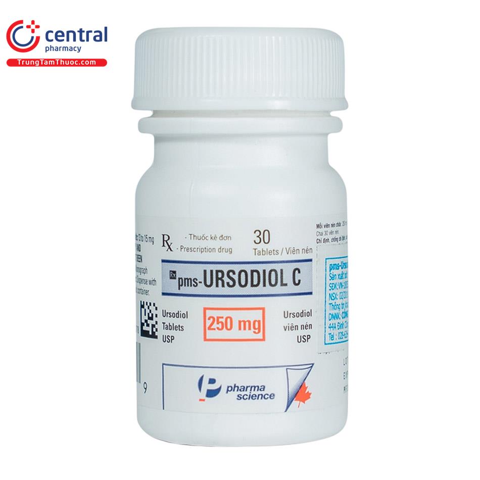 [CHÍNH HÃNG] Thuốc PMS-Ursodiol C 250mg: liều dùng, tác dụng