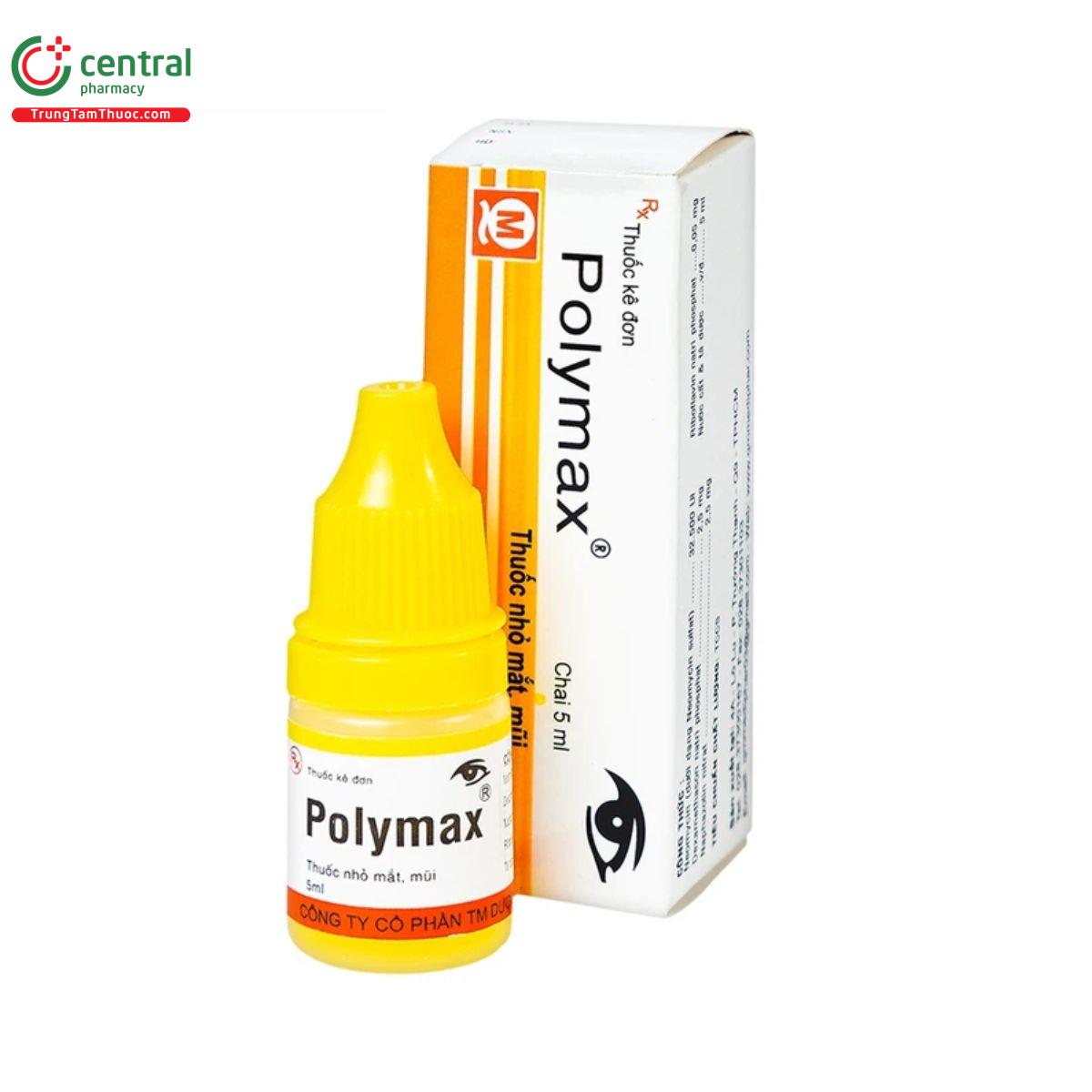 Thuốc nhỏ mắt, mũi Polymax 5ml - điều trị các nhiễm khuẩn, chống viêm