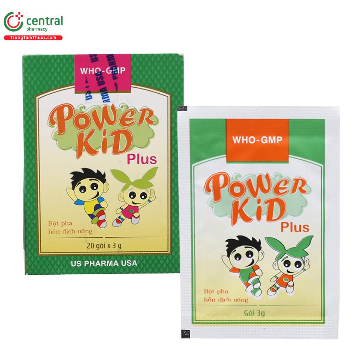 Thuốc bột Power Kid Plus với hương vị thơm ngon, giúp trẻ khỏe mạnh