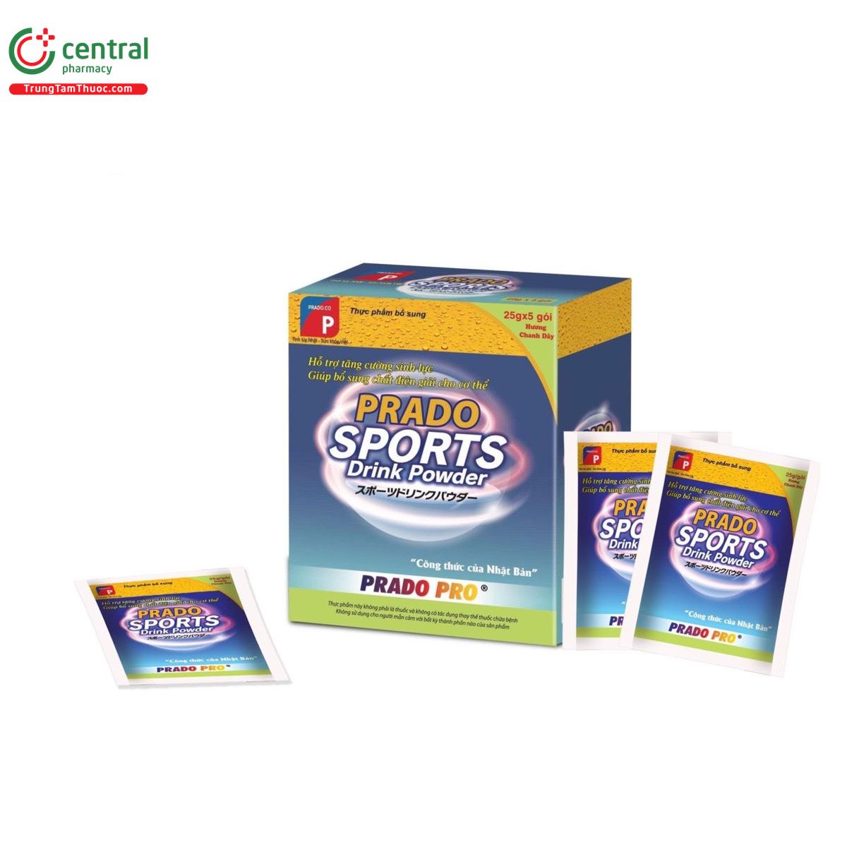 Prado Sports Drink Powder: Bột điện giải bù nước và muối khoáng