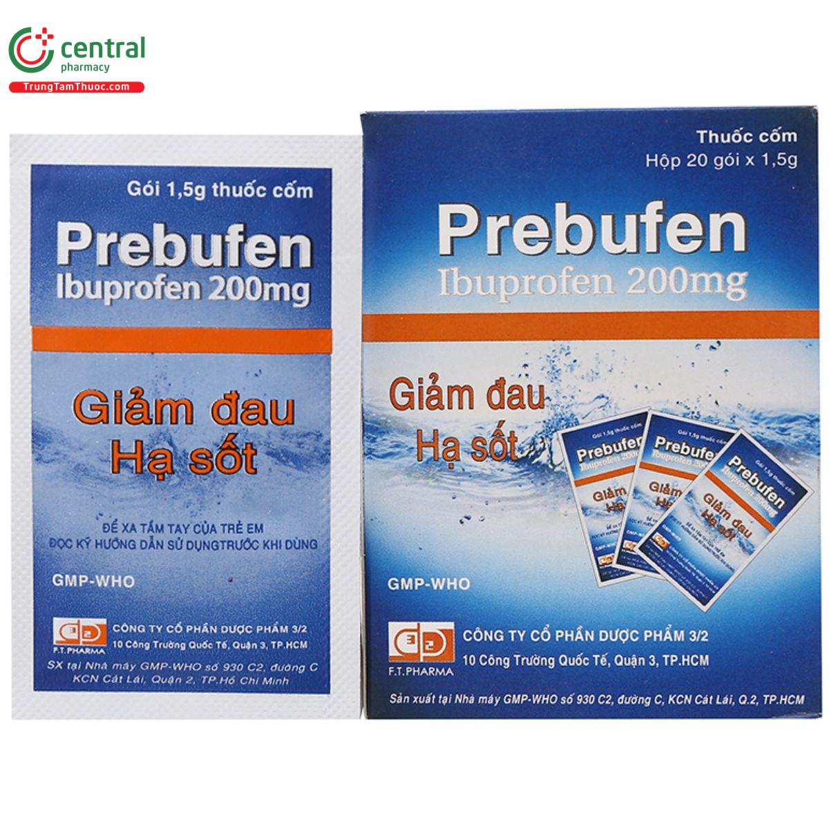 Thuốc Prebufen 200mg - Điều trị giảm đau, chống viêm, hạ sốt cho trẻ