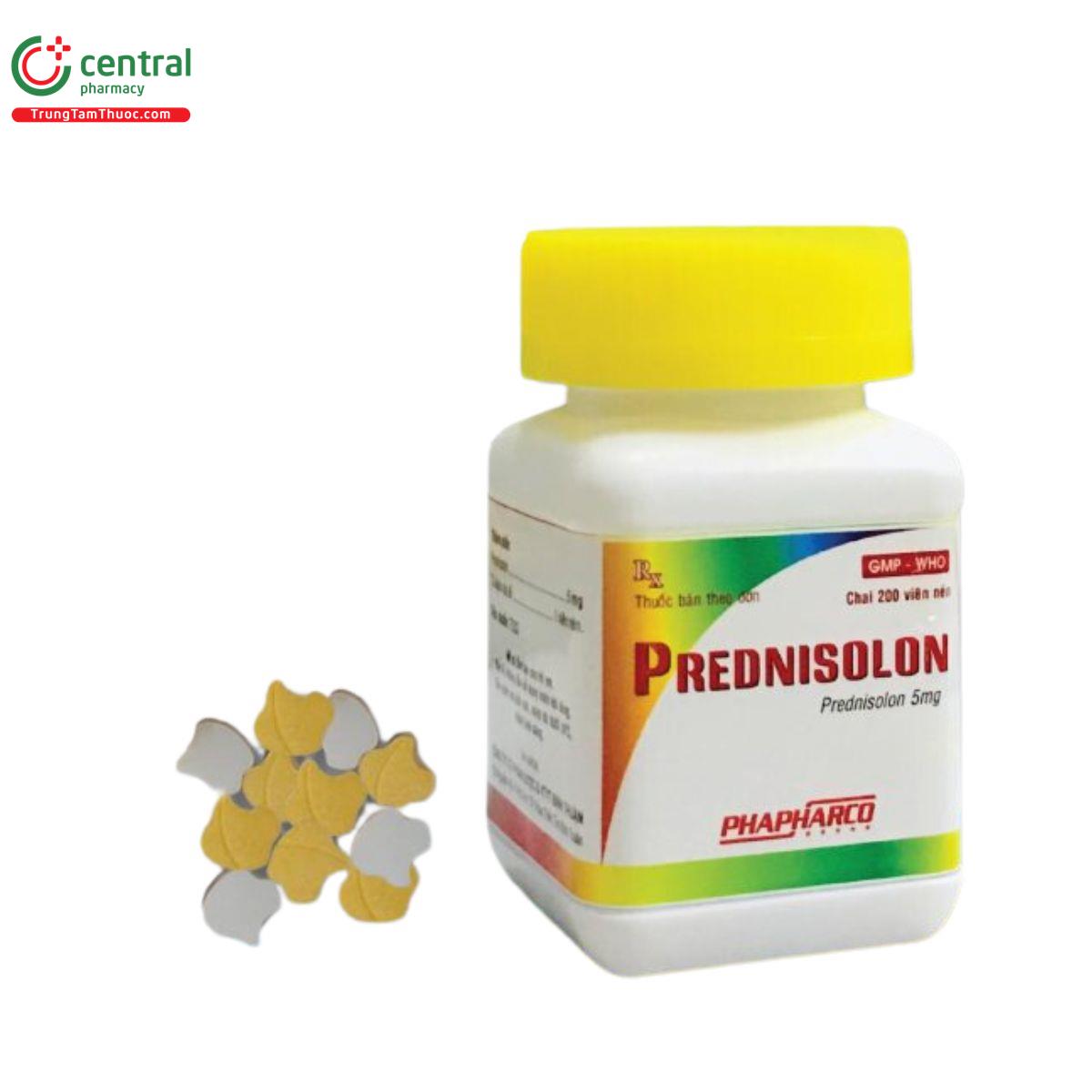 Thuốc Prednisolon 5mg Phapharco - thuốc kháng viêm, chống dị ứng