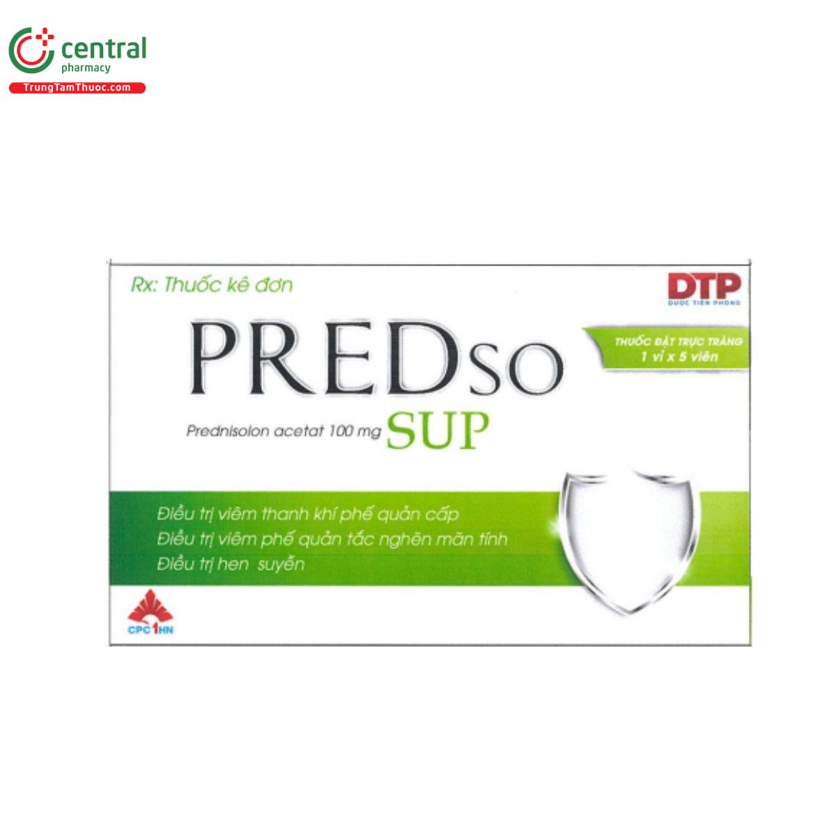 Thuốc Predso sup 100mg - Điều trị viêm phế quản tắc nghẽn cấp tính