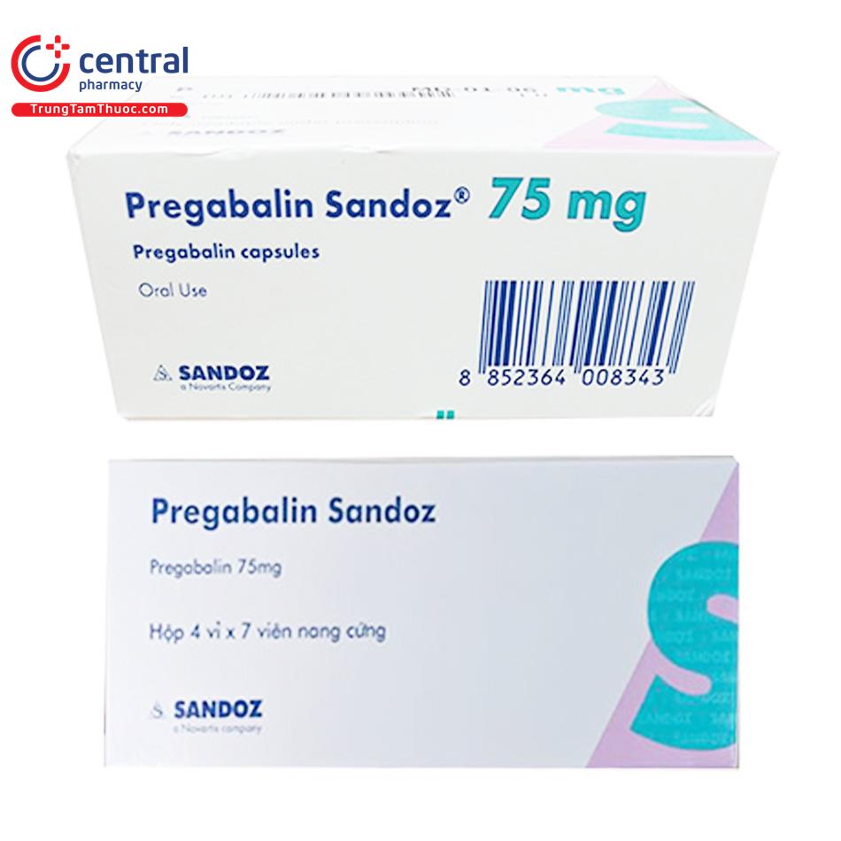 [CHÍNH HÃNG] Thuốc Pregabalin Sandoz 75mg điều trị đau dây thần kinh