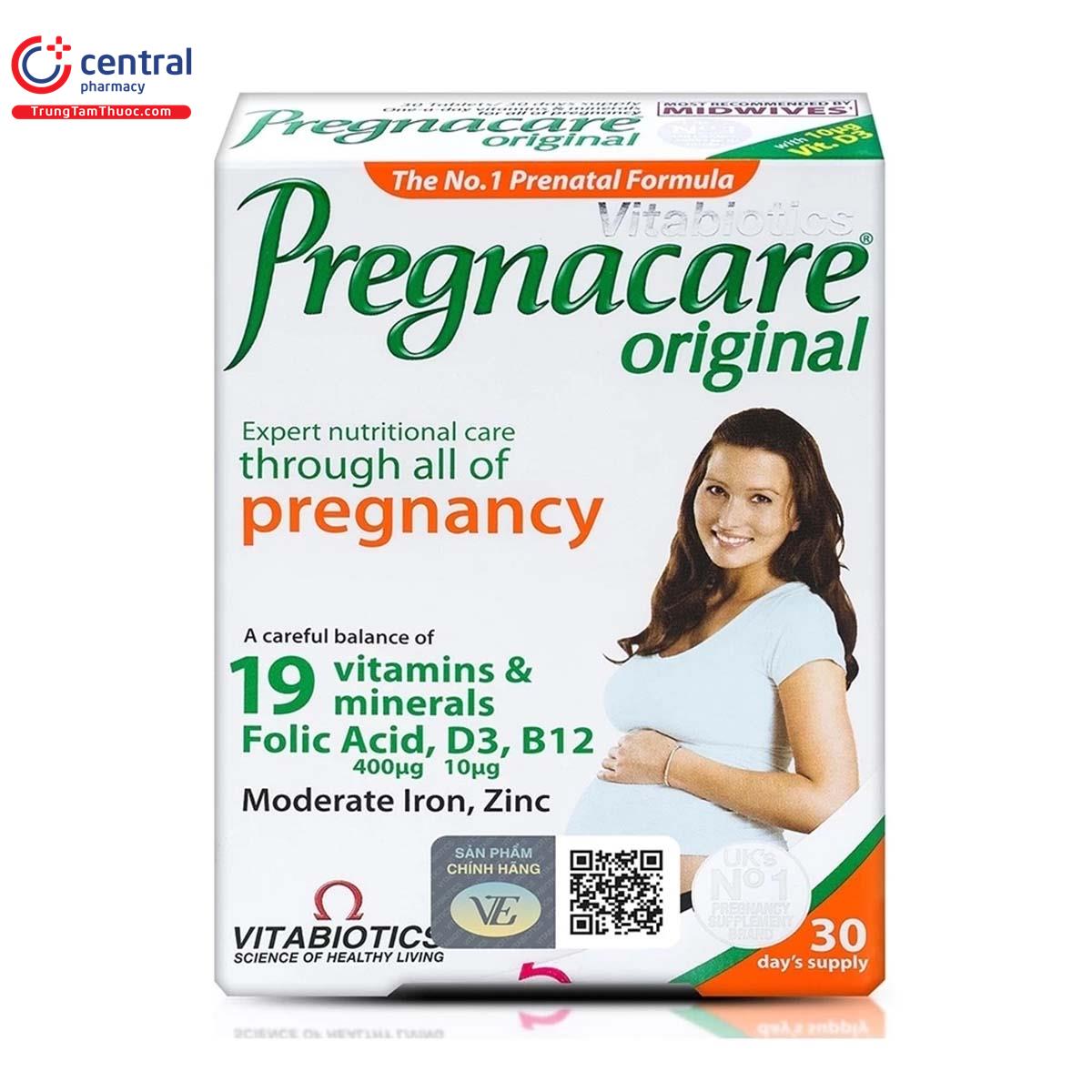 Vitabiotics Pregnacare Original giúp bổ sung vitamin cho bà bầu