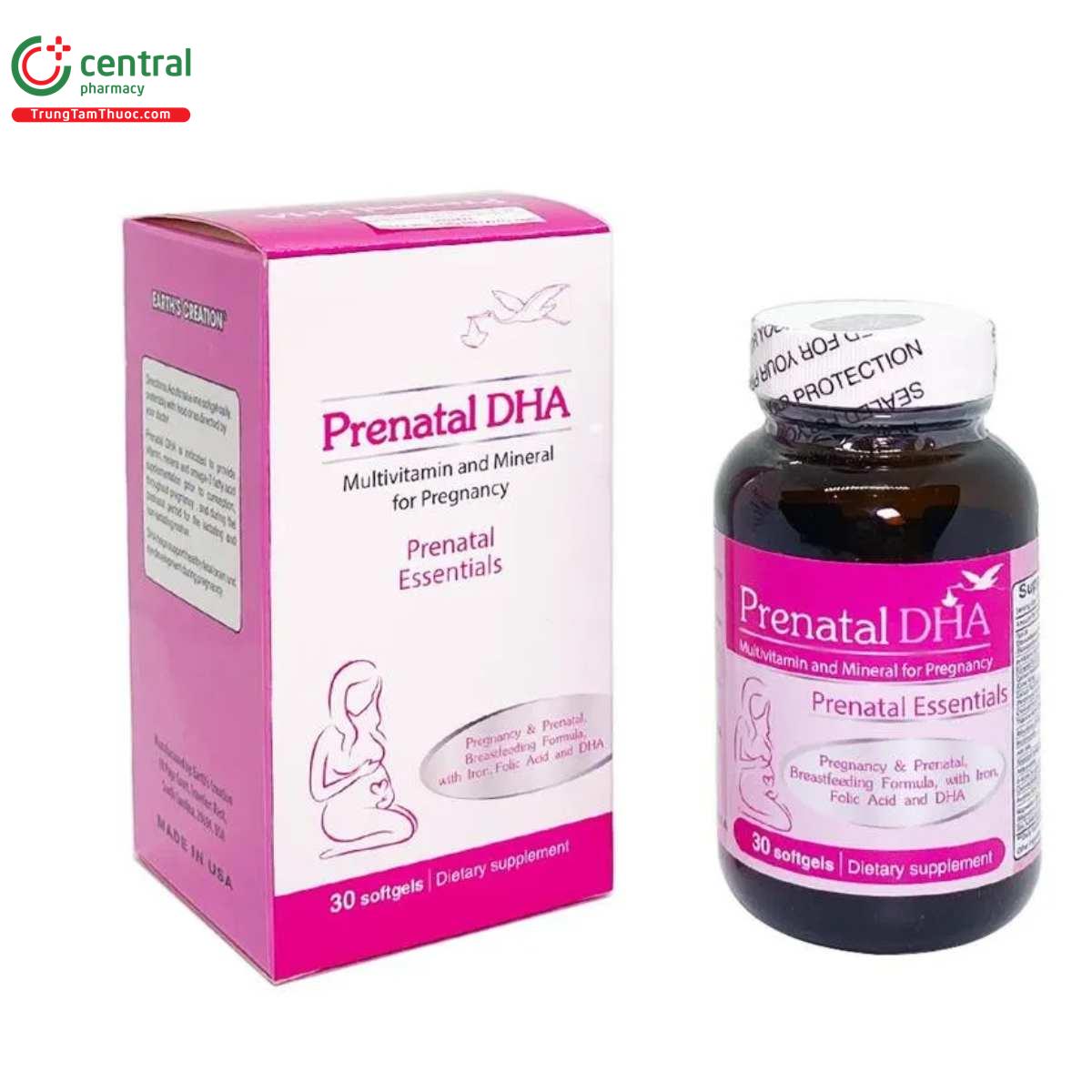 Thuốc Prenatal DHA chứa bổ sung vitamin và khoáng chất cho bà bầu