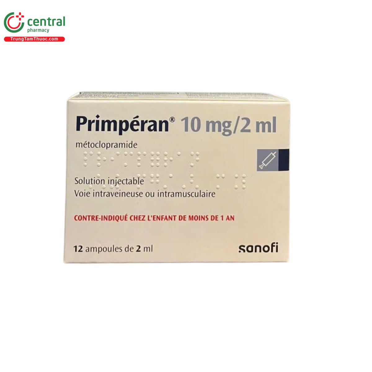 [CHÍNH HÃNG] Thuốc Primperan 10mg/2ml (ống) chống buồn nôn, nôn