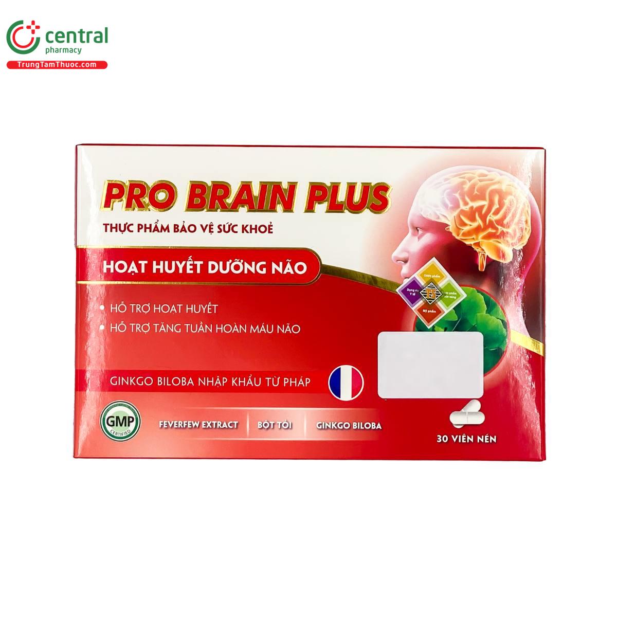Pro Brain Plus tăng cường tuần hoàn máu, giảm đau đầu, giúp ngủ ngon