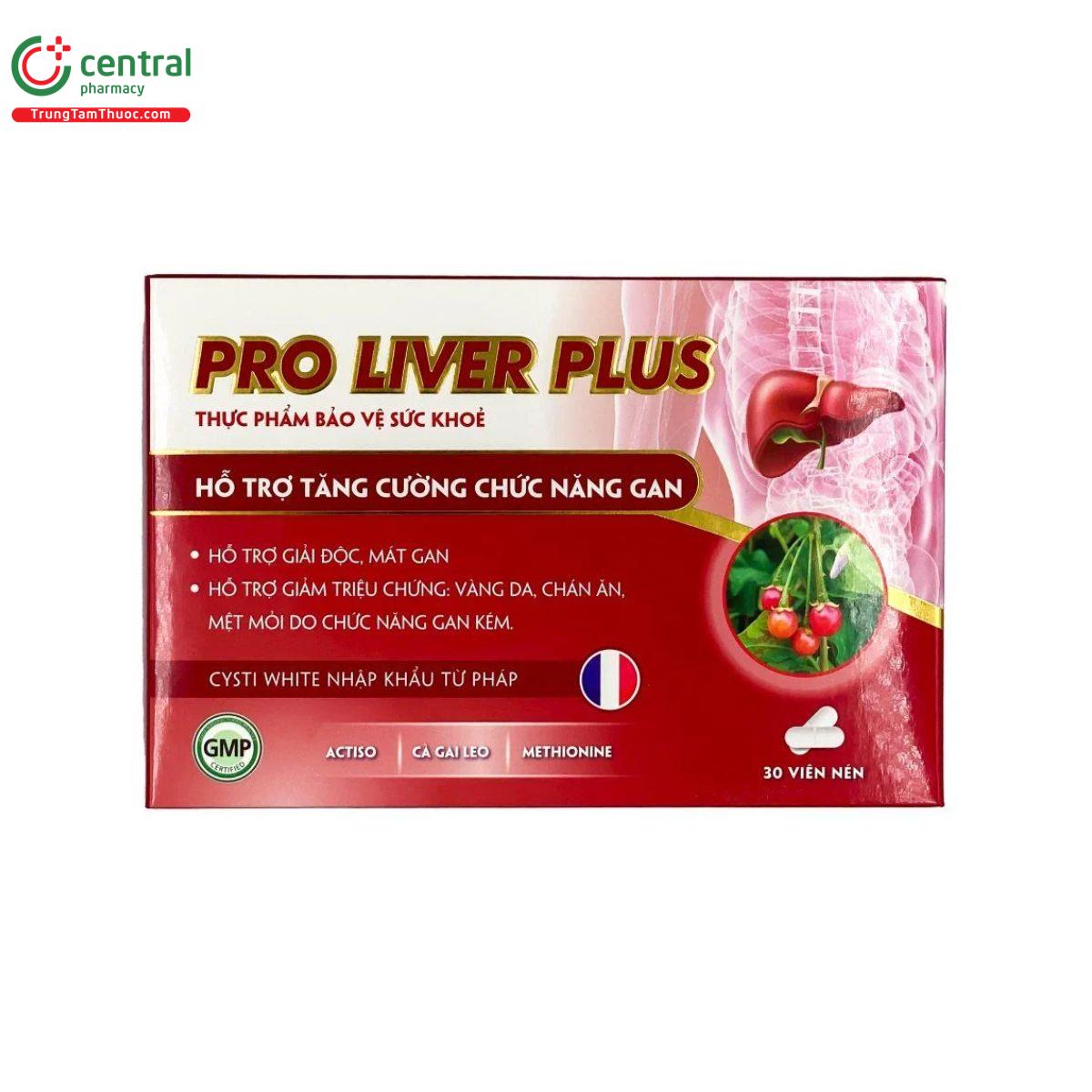 Thuốc Pro Liver Plus hỗ trợ giải độc gan, tăng cường chức năng gan