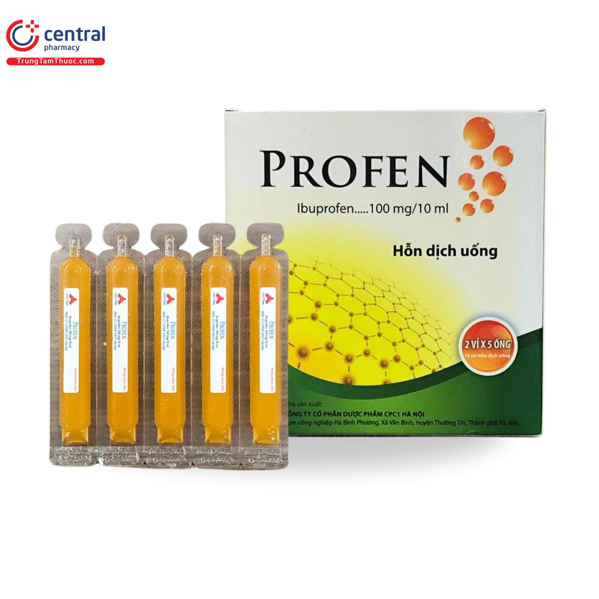 Thuốc Profen 100mg/10ml hạ sốt, giảm đau cho trẻ em hiệu quả