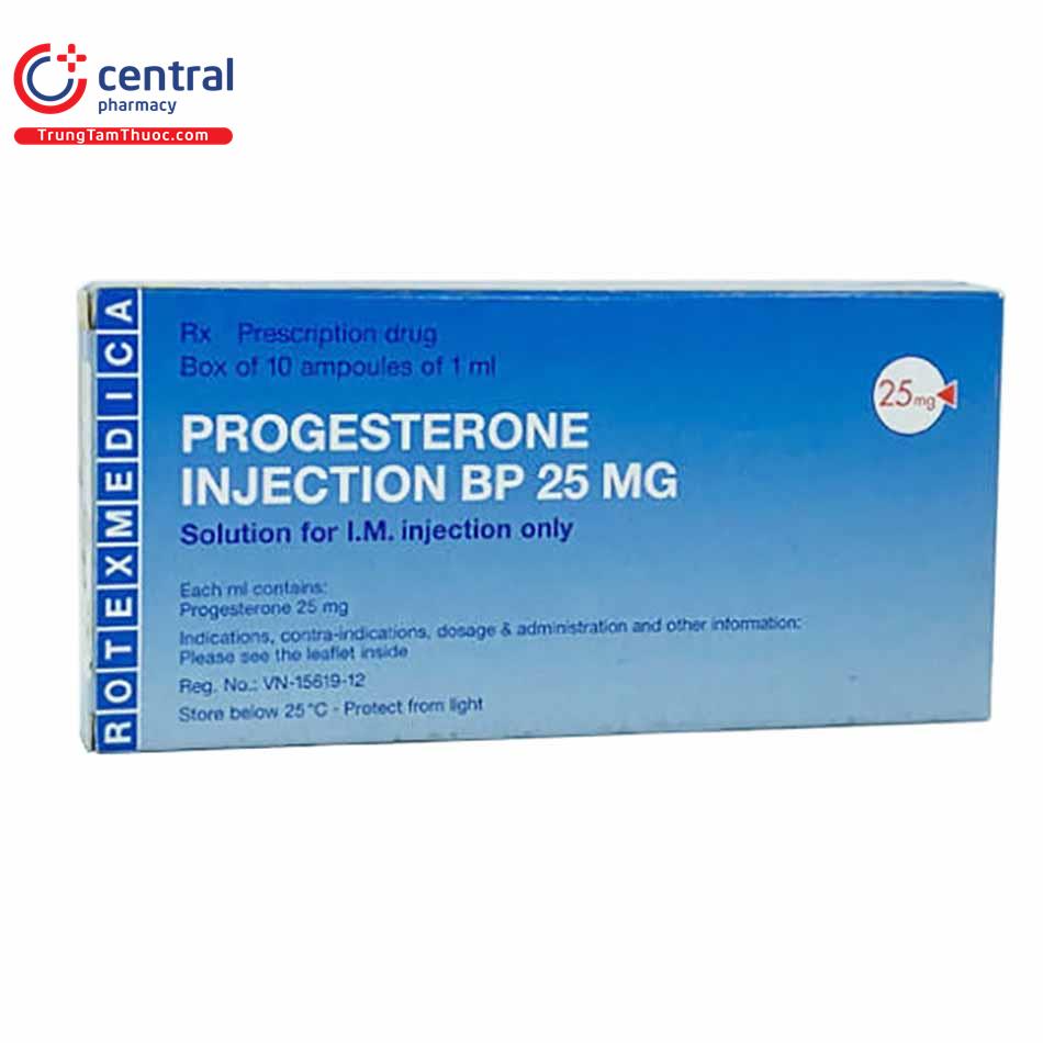 Thuốc tiêm Progesterone BP 25mg: Cách dùng, liều dùng, lưu ý sử dụng