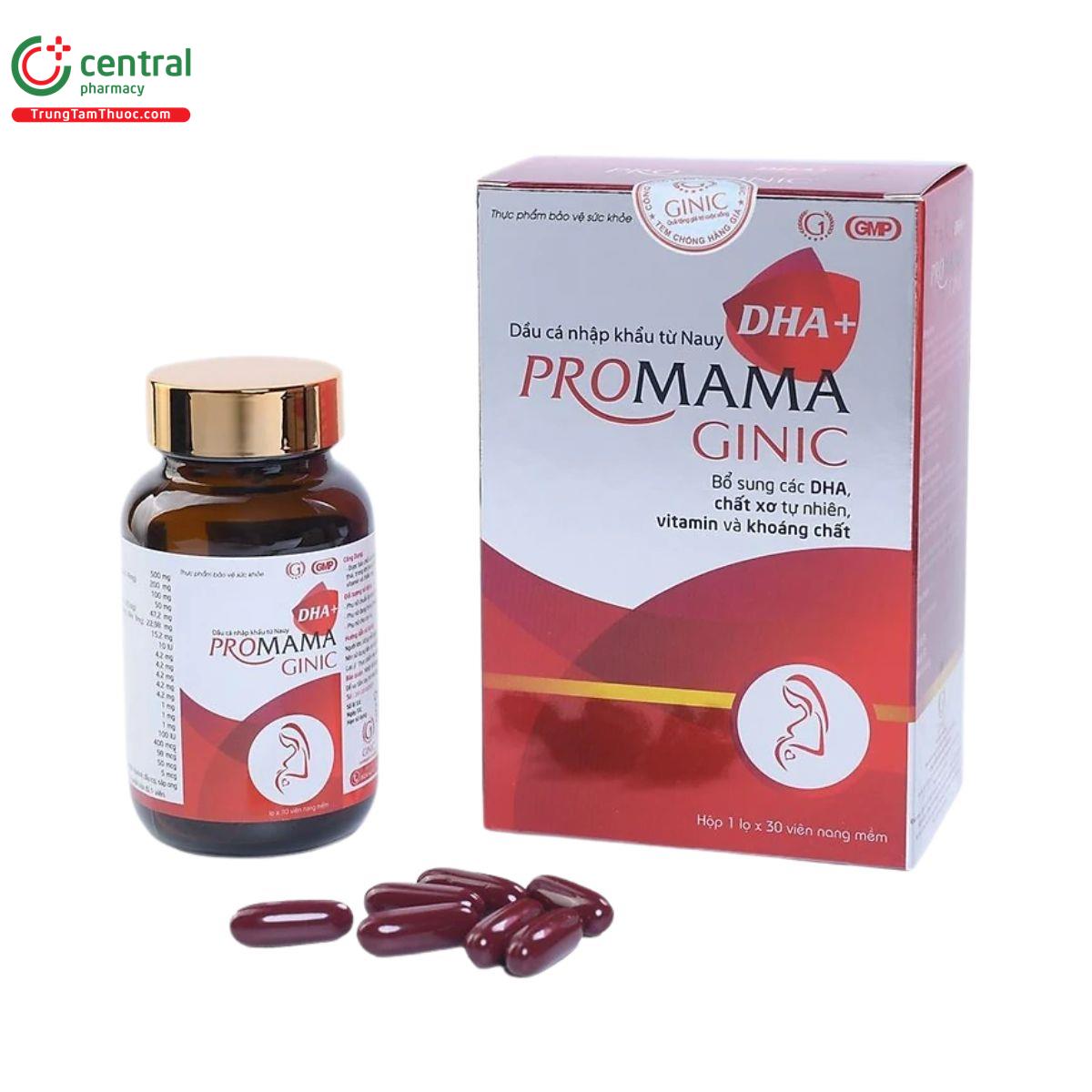 Thuốc Promama DHA+ Ginic - Bổ sung dưỡng chất cho phụ nữ mang thai