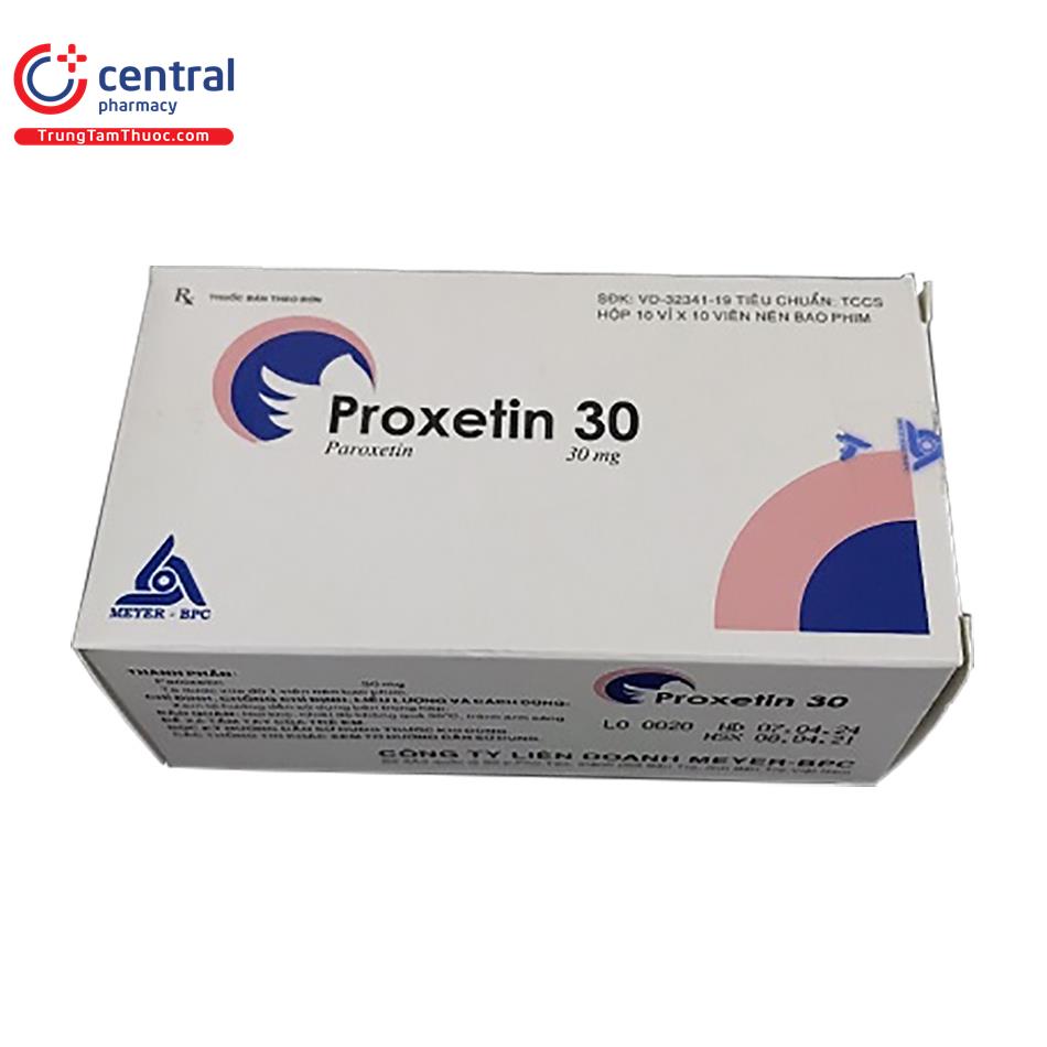 [CHÍNH HÃNG] Thuốc Proxetin 30 điều trị trầm cảm và rối loạn lo âu