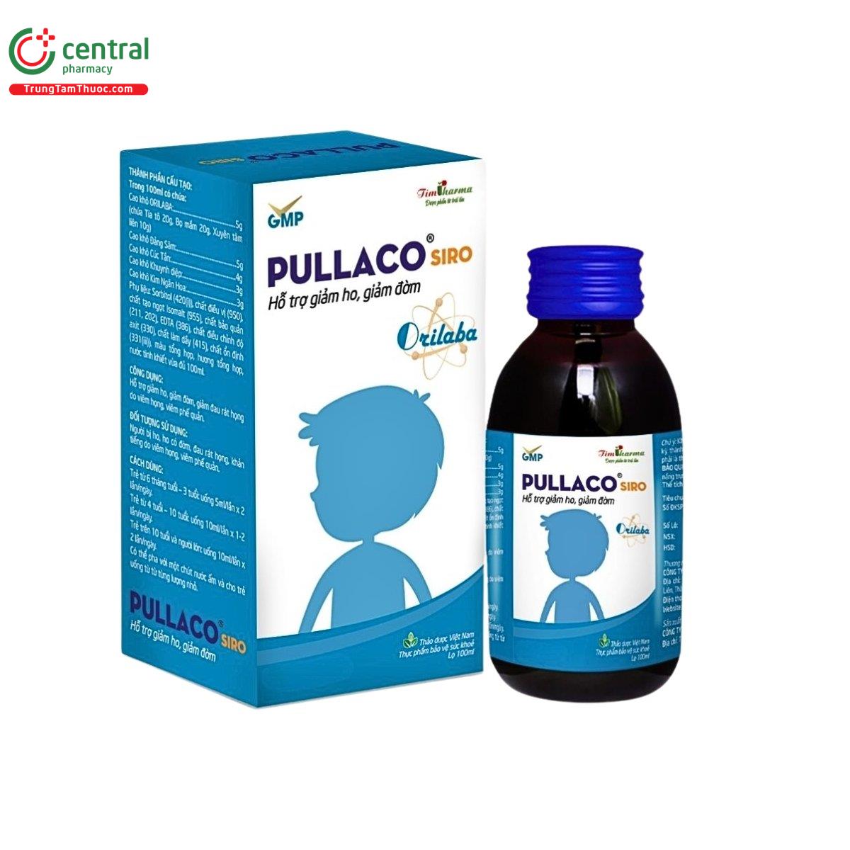 Pullaco Siro hỗ trợ cải thiện ho, hạn chế đờm, làm dịu đau rát họng
