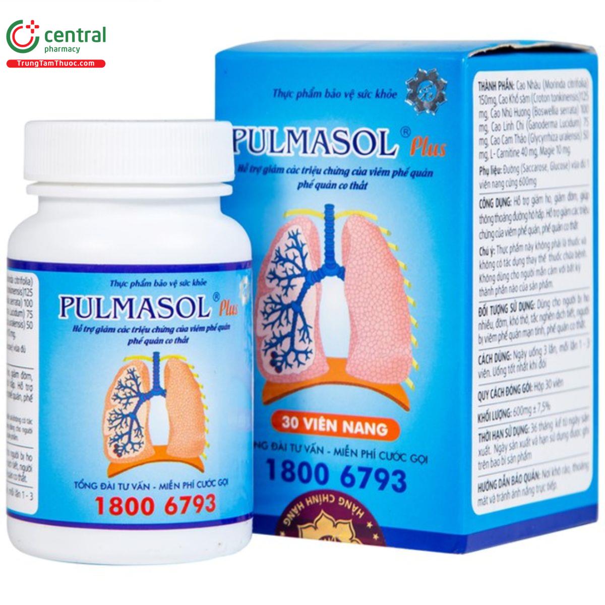 Thuốc Pulmasol Plus - Giảm tình trạng ho và thông thoáng đường thở