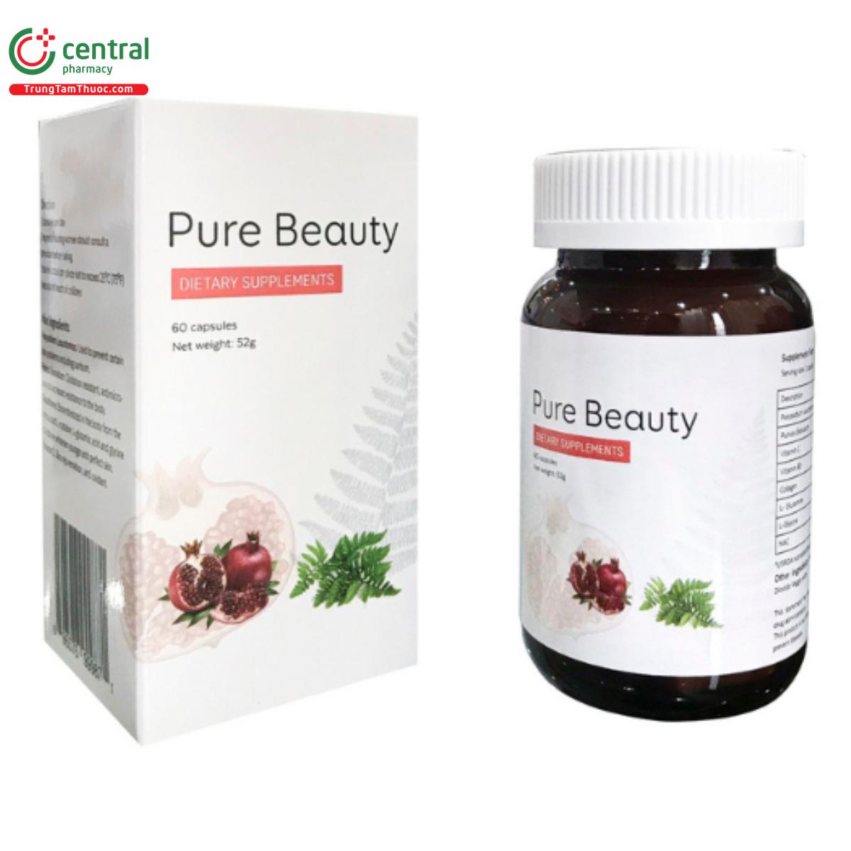 Thuốc Pure Beauty giúp trắng sáng da, chống lão hóa, chống nắng