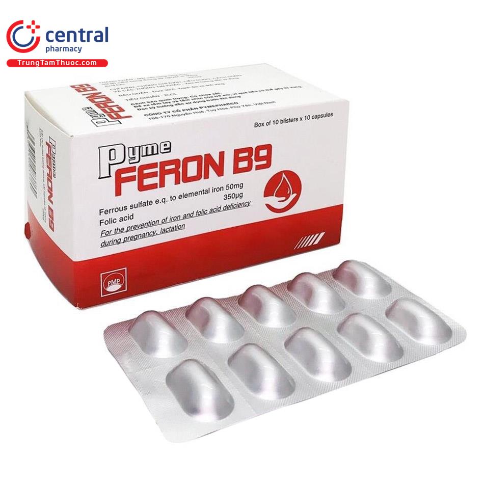 Thuốc Pyme Feron B9 phòng ngừa thiếu máu cho bà bầu giá bao nhiêu?