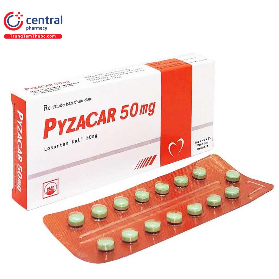 [CHÍNH HÃNG] Thuốc Pyzacar 50 điều trị tăng huyết áp
