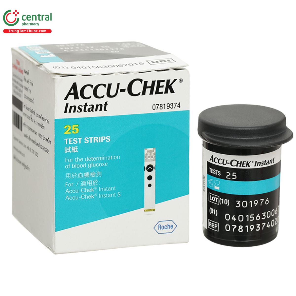 Que thử đường huyết Accu-Chek Instant (25 que) - thiết kế tiện lợi
