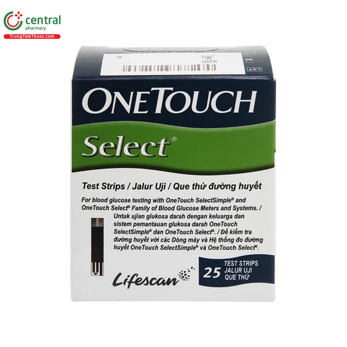 Que thử đường huyết Onetouch Select - Theo dõi chính xác đường huyết