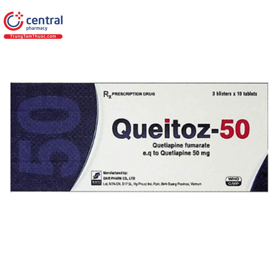 [CHÍNH HÃNG] Thuốc Queitoz 50 điều trị cho người tâm thần phân liệt