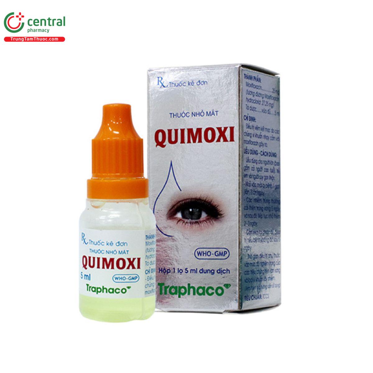 Thuốc Quimoxi 5ml Traphaco điều trị nhiễm khuẩn mắt gây viêm kết mạc