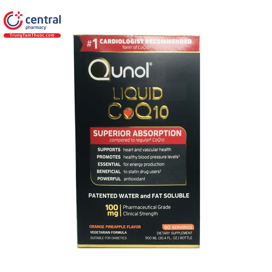 Thuốc uống bổ sung CoQ10 dạng nước Qunol Liquid CoQ10 100mg