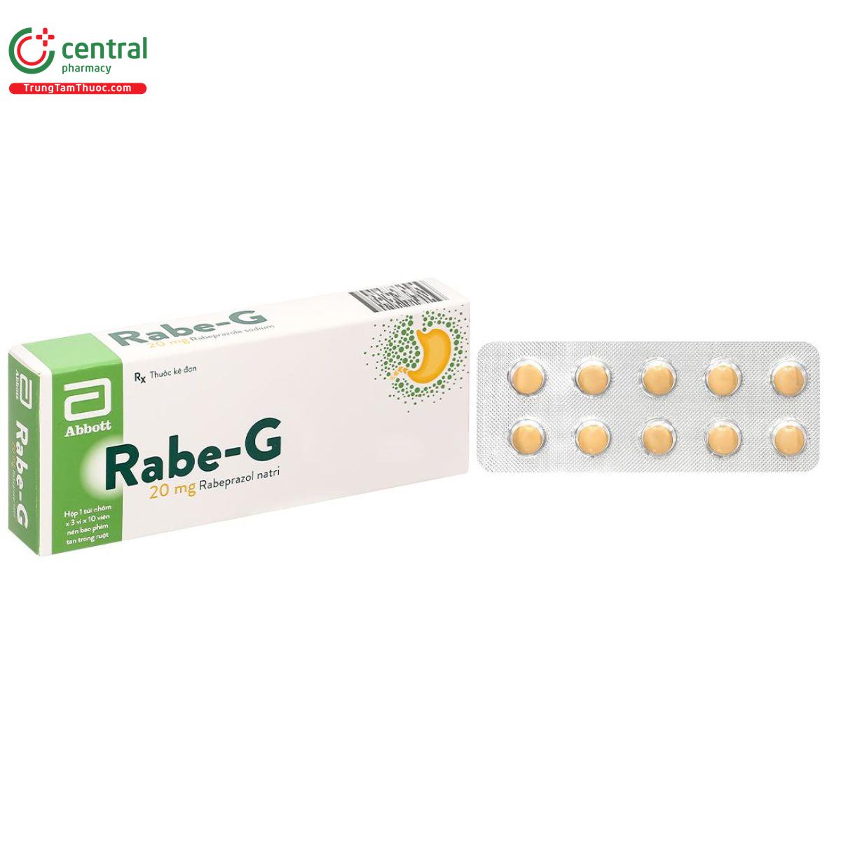 Thuốc Rabe-G 20mg điều trị bệnh loét dạ dày-tá tràng tiến triển