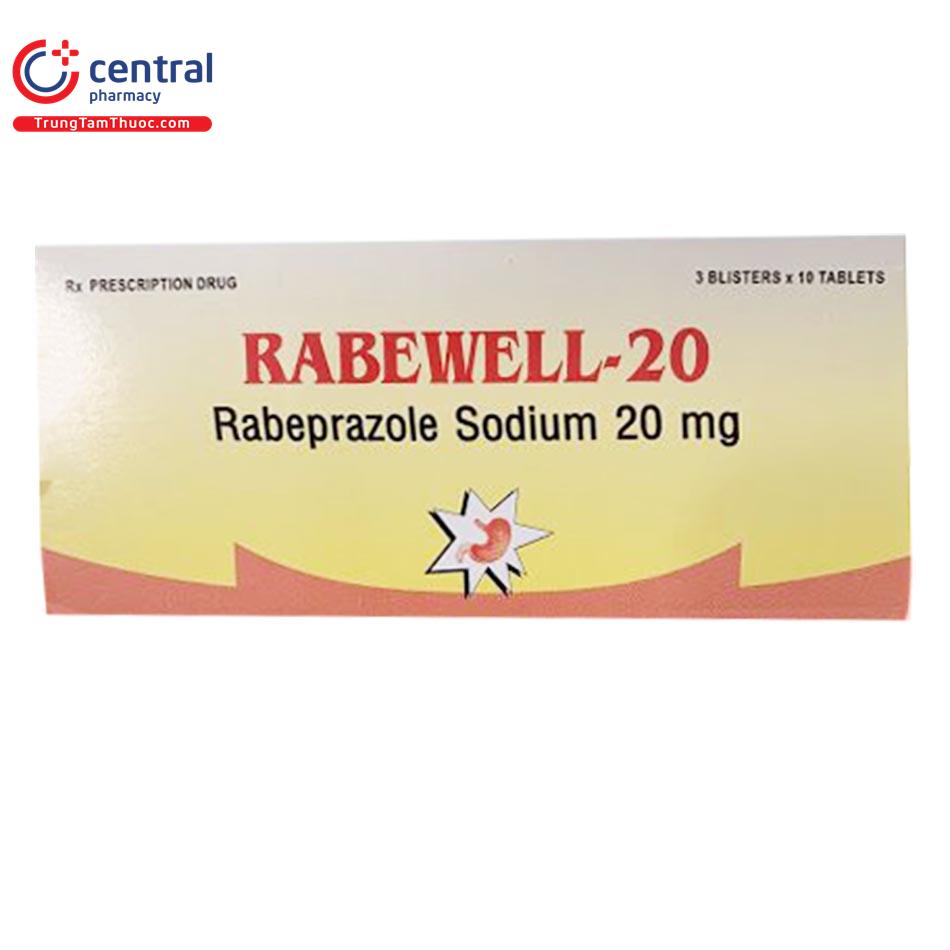 Thuốc Rabewell-20 điều trị loét tiêu hóa nhóm ức chế proton