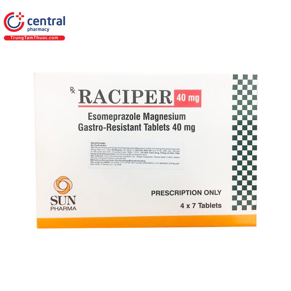 [CHÍNH HÃNG] Thuốc Raciper 40mg điều trị viêm loét dạ dày tá tràng