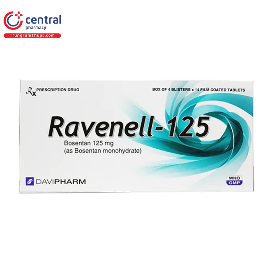 [CHÍNH HÃNG] Thuốc Ravenell-125 điều trị tăng áp lực động mạch phổi