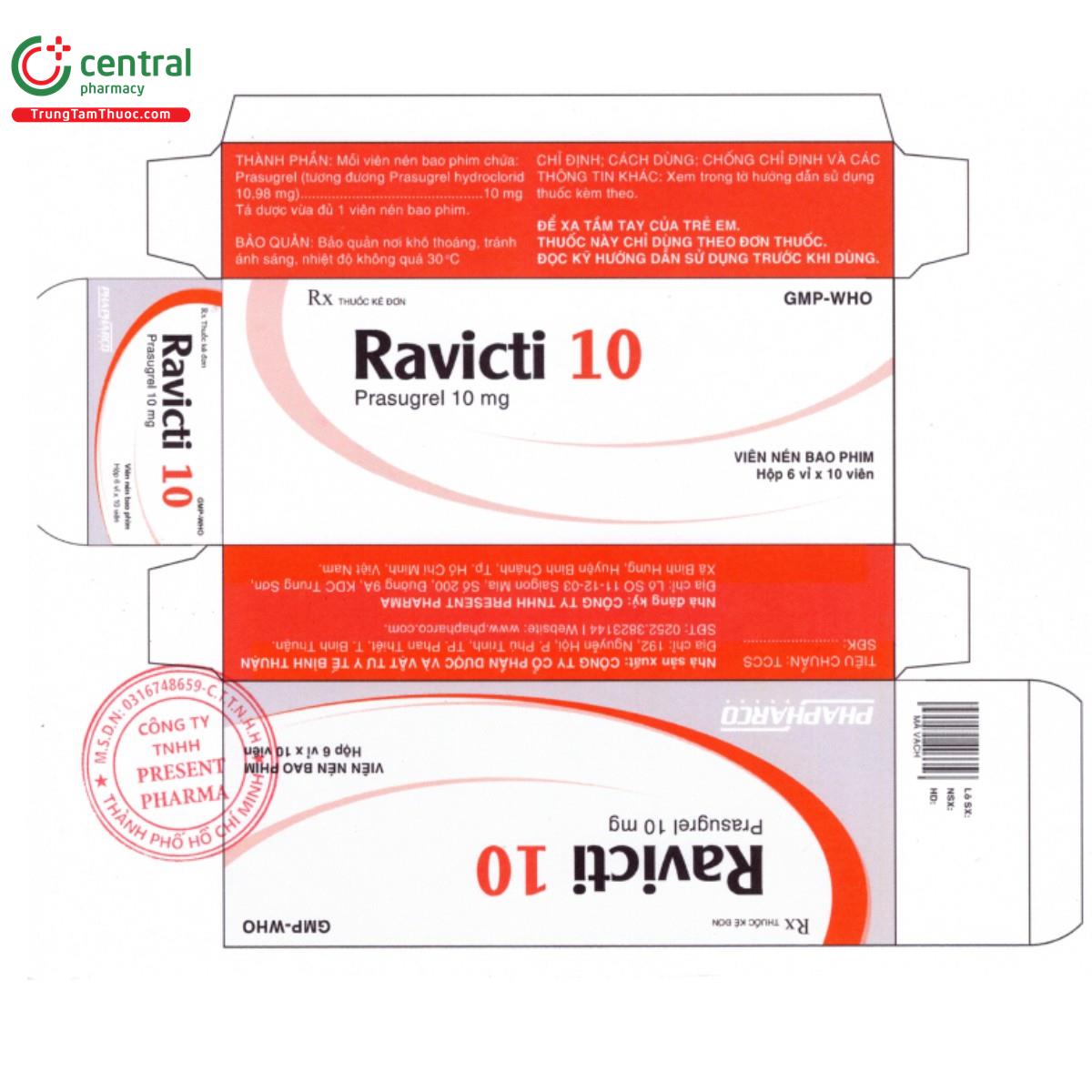 Thuốc Ravicti 10 phòng ngừa biến chứng huyết khối ở người lớn