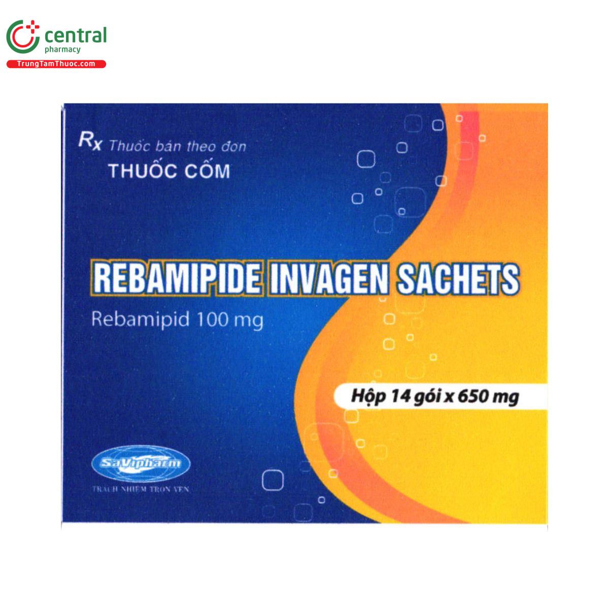 Thuốc Rebamipide Invagen Sachets 100mg