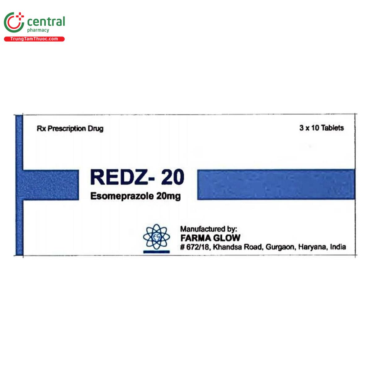 Thuốc Redz-20 - Điều trị loét dạ dày lành tính, trào ngược thực quản