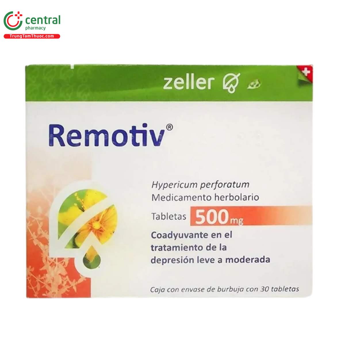 Thuốc Remotiv 500 điều trị rối loạn tâm trạng, giảm khó ngủ, mất ngủ