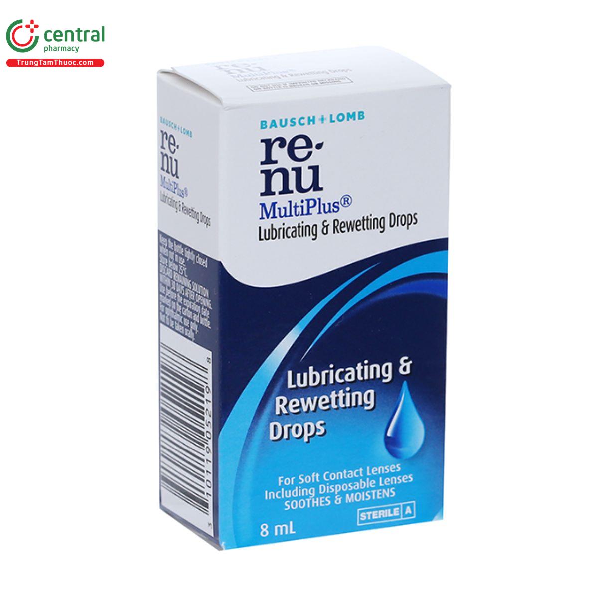 Thuốc Renu MultiPlus Lubricating & Rewetting Drops cấp ẩm khi đeo lens