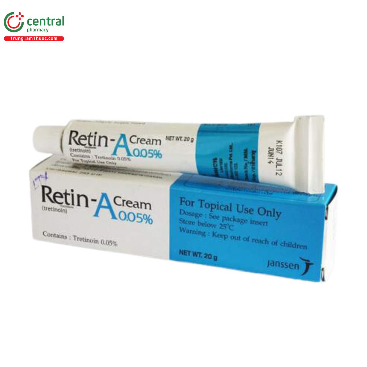 Thuốc Retin – A Cream 0,05% - kem bôi ngoài da điều trị mụn trứng cá