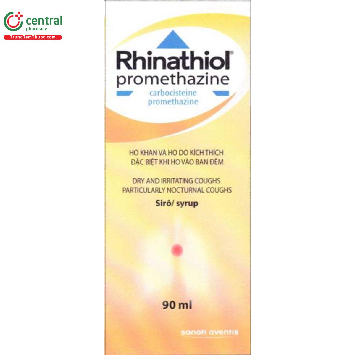 Thuốc Rhinathiol Promethazin 90ml - Giúp giảm ho khan, ho do kích ứng