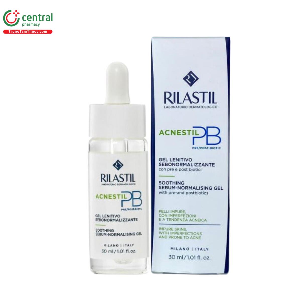 Rilastil Acnestil PB Soothing Sebum - Normalising Gel cấp ẩm cho da mụn
